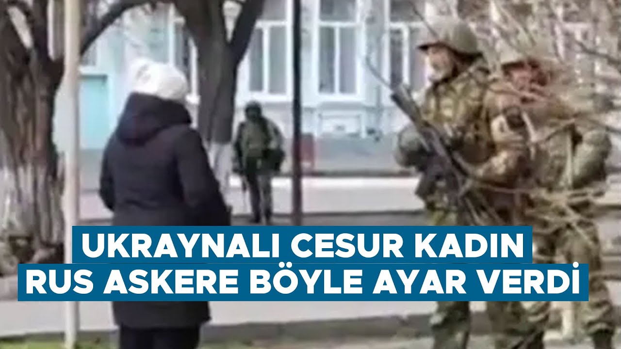 Ukraynalı Cesur Kadından Rus Askerine Feci Ayar