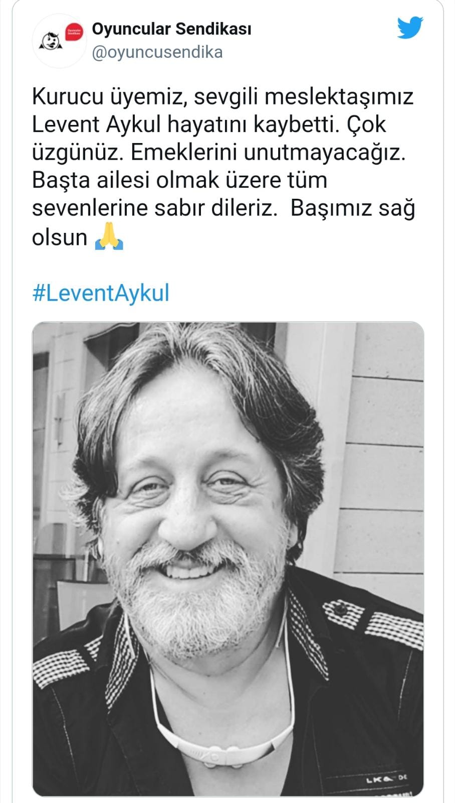 Tiyatro sanatçısı Levent Aykul evinde ölü bulundu